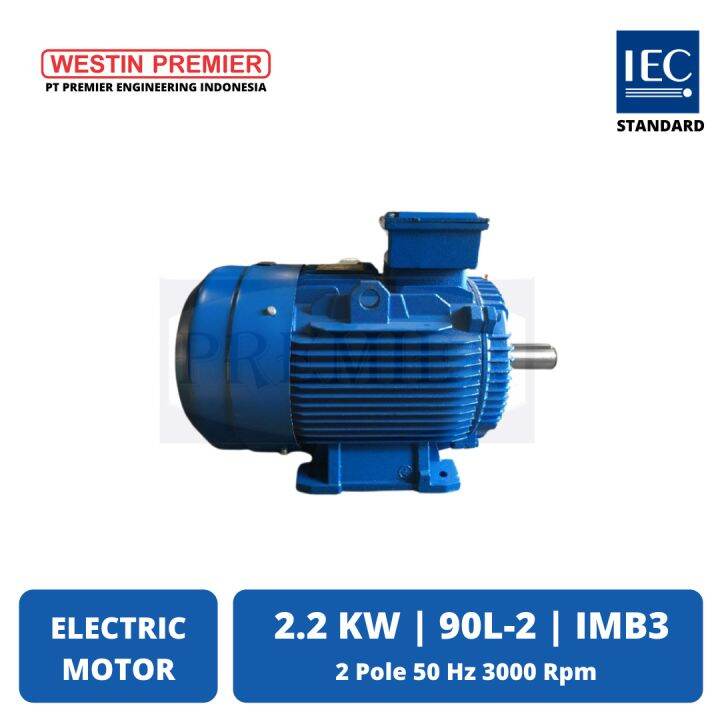 WESTIN PREMIER Electric Motor 3 Hp / 2.2 kw 2 Pole IMB3 - 3 PHASE ...