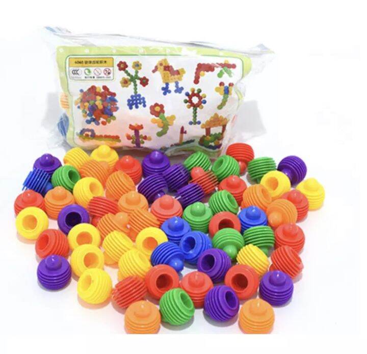 Therapy occupational Toys fine motor building block mushroom nail top ...