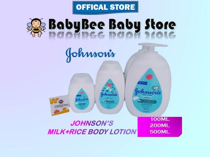 Johnson's Milk + Rice Lotion 100ML/200ML/500ML 强生牛奶 + 大米乳液 | Lazada