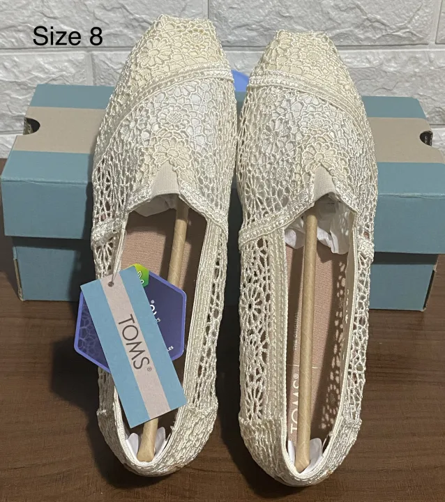 Women TOMS shoes Alpargata Moroccan Crochet Size 8 Imported from US ...