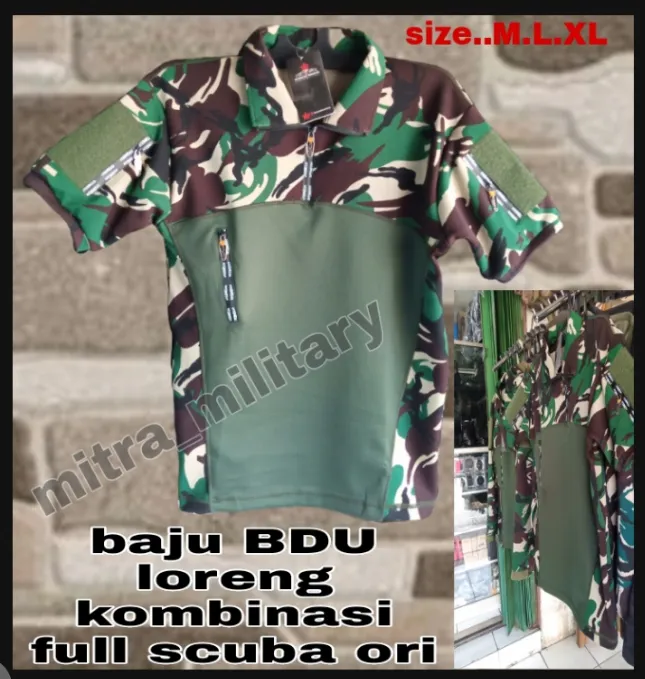 kaos BDU full scuba premium ori.kaos bdu kombinasi loreng malvinas. | Lazada Indonesia