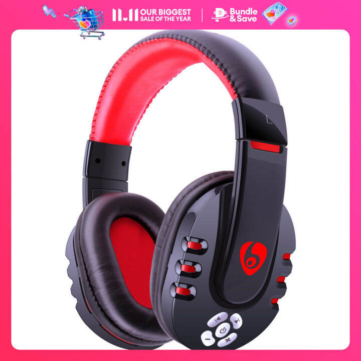 V8 Wireless Headphone 5.0 Bluetooth Headset Stereo Bass Over The Ear Handsfree With Microphone ...