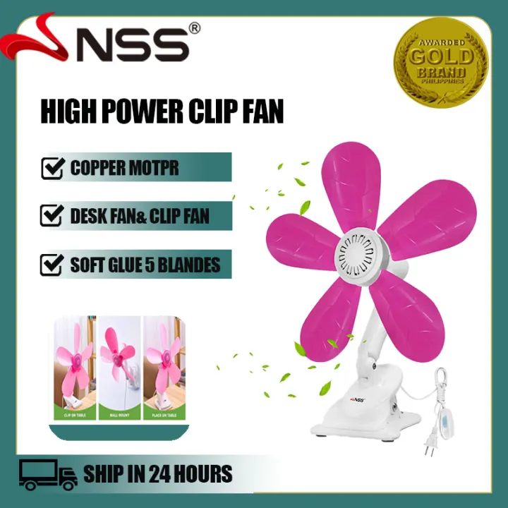 Nss 5 Blends Leaves Clip Fan Fan for School Home Electric W/ Clover ...