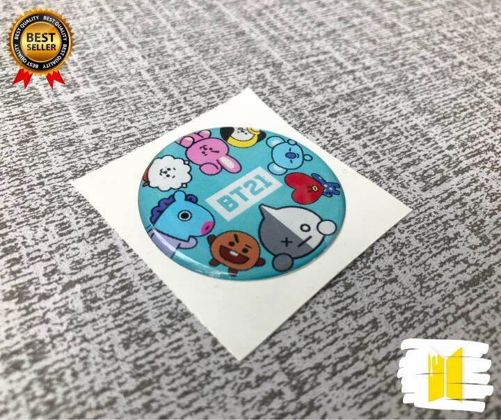 STICKER BT21 LOGO PREMIUM EMBLEM BT21 STIKER RESIN STIKER ARMY | Lazada ...