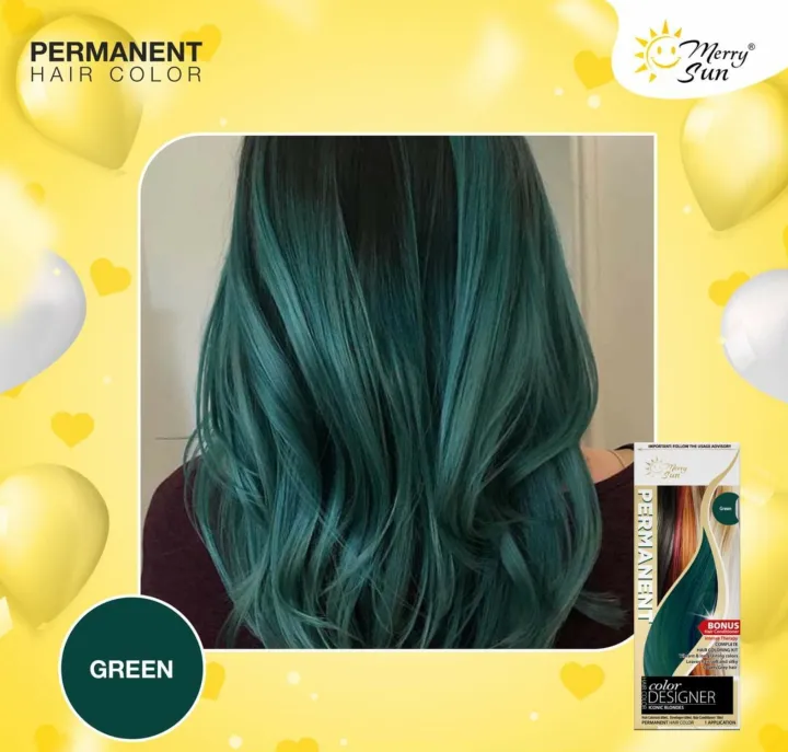 Merry Sun Permanent Hair Color GREEN | Lazada PH