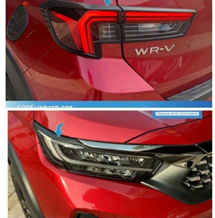 paket garnish garnis lis list lampu depan belakang hitam mobil honda ...