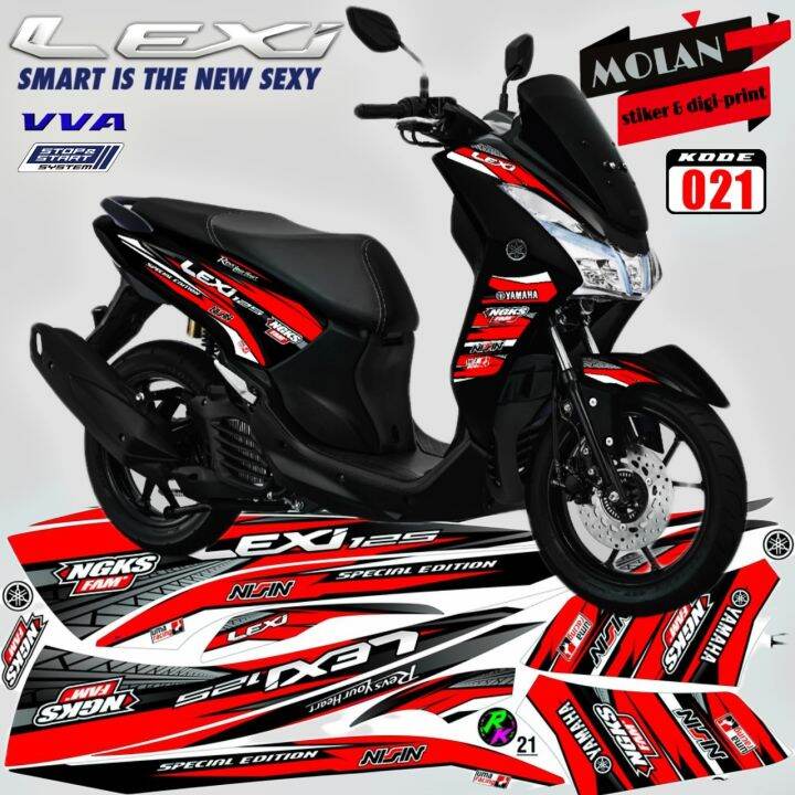 Decal Sticker Striping Variasi Yamaha LEXI 125 | Decal Lexi | Striping ...
