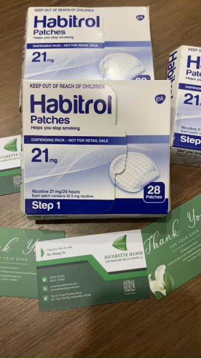 Miếng dán cai thuốc_lá Habitrol 21mg Step 1 hàng Mỹ siêu hiệu quả STEP ...