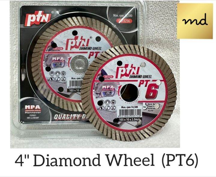 PTN 4 Inches Diamond Wheel For Cutting Brick, Roof Tiles, Stone ...