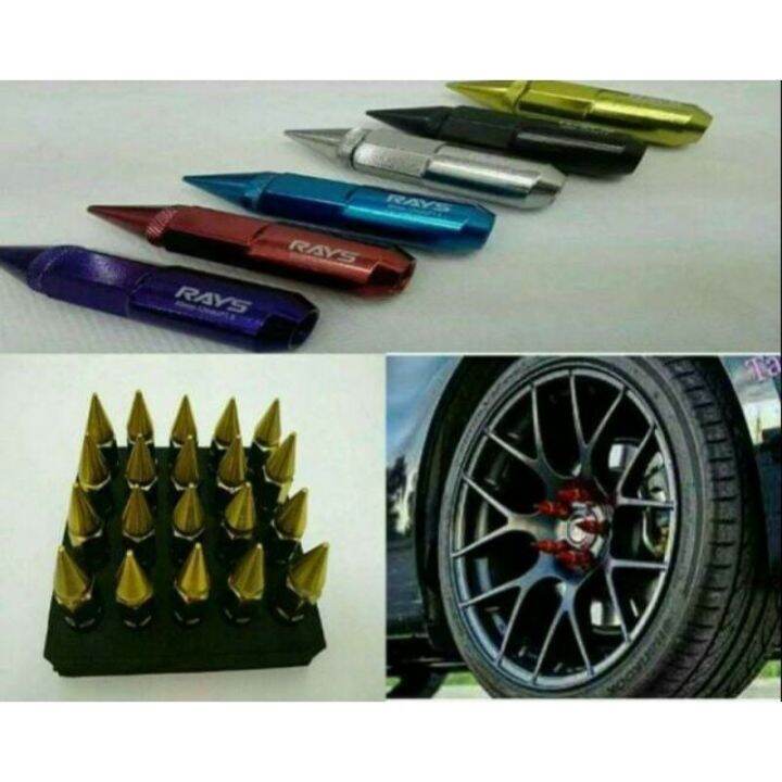 Rays Ak47 Bullet Spike Racing Wheel Nut Sport Rim (1.5mm)Tayar Nut ...