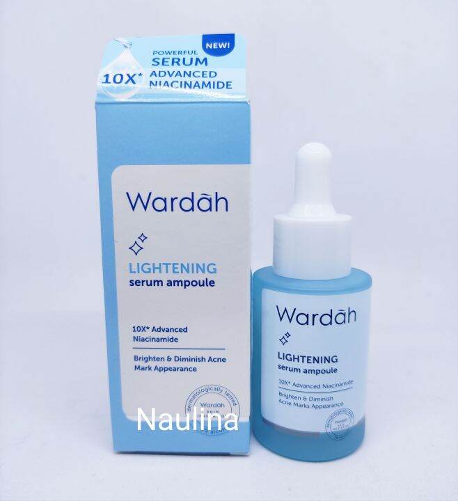 Wardah Lightening Serum Ampoule 30 ml - Serum dengan 10X Advanced Niacinamide / Serum Wardah ...