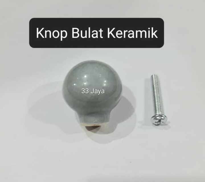 Knop Bulat Keramik Abu-Abu OBRAL Per Pc | Lazada Indonesia