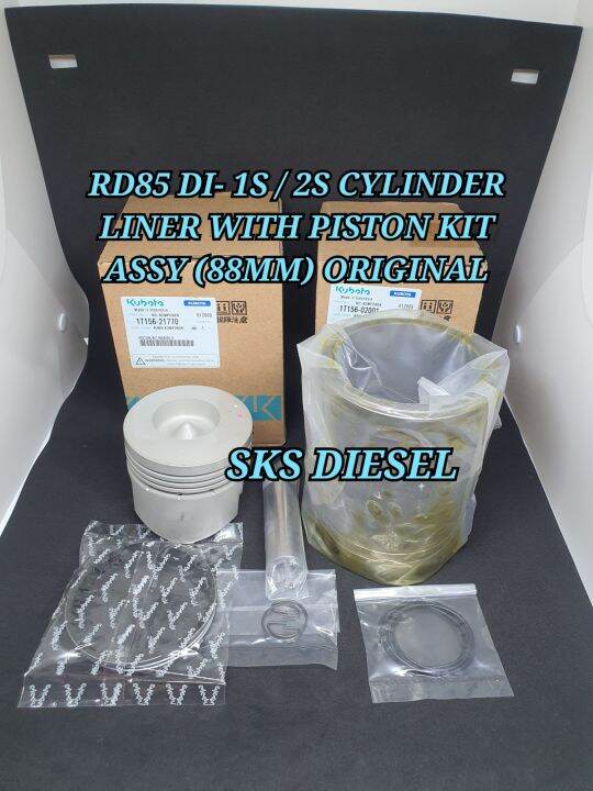 RD85 DI - 1S 2S CYLINDER LINER + PISTON SET FORING PISTON RING PEN CIRCLIP ORING UTK MESIN ...