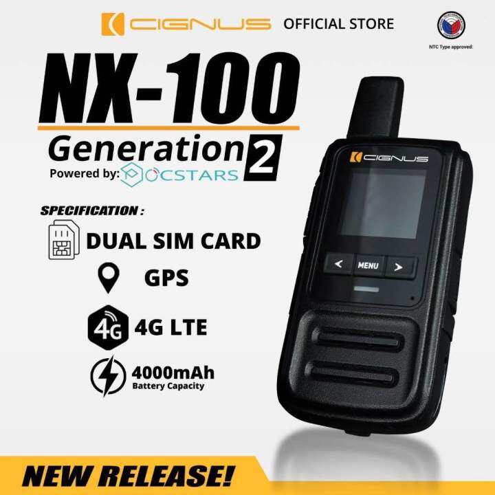 NEW CIGNUS NX100 Gen.2 Poc 4G Network Radio Dualsim | Lazada PH