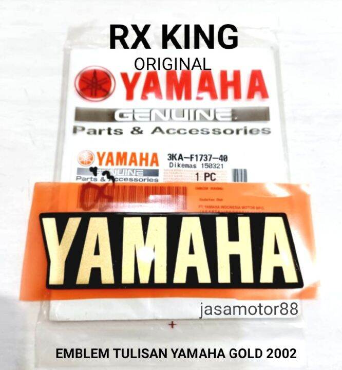 EMBLEM STIKER LOGO TULISAN YAMAHA RX KING GOLD 2002 ORIGINAL | Lazada ...