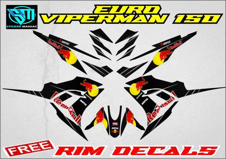 Euro flash 150, Viperman 150 full body decals | Lazada PH