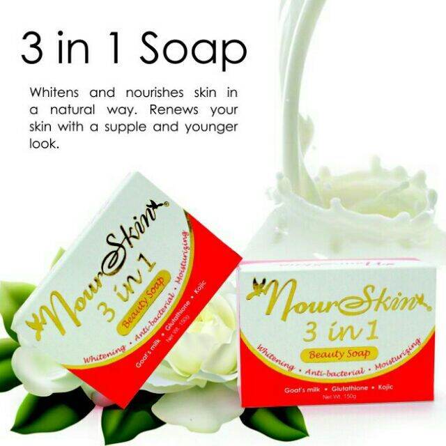 Nourskin 3in1 Soap 150g (Kojic, Glutathione, Goats Milk) | Lazada PH