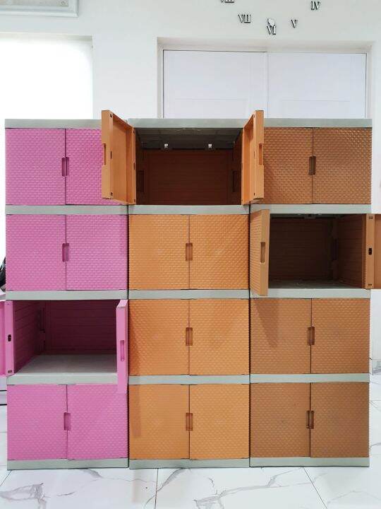 lemari plastik lemari pakaian baju rak MultiClub Alas Putih | Lazada ...