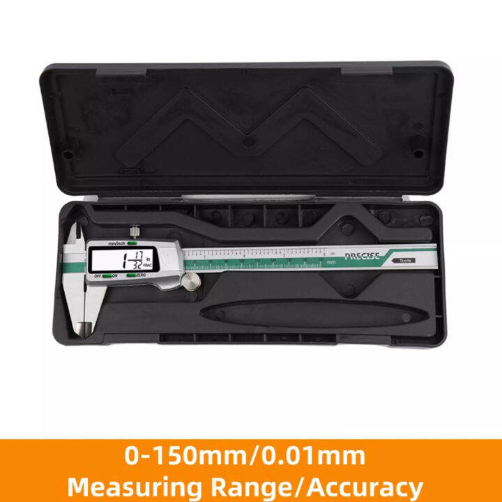 Digital LCD Screen Caliper Electronic Gauge Stainless Steel Vernier ...