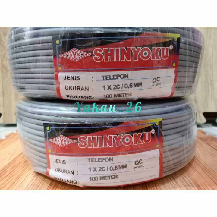 KABEL TELEPON MEREK SHINYOKU/KABEL INSTALASI WALET 100METER ISI 2C/0 ...