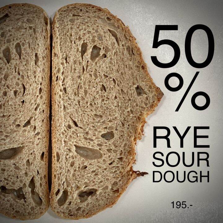 50% RYE Sourdough ขนมปังซาวโดวจ์ ไรย์ 50% | Lazada.co.th