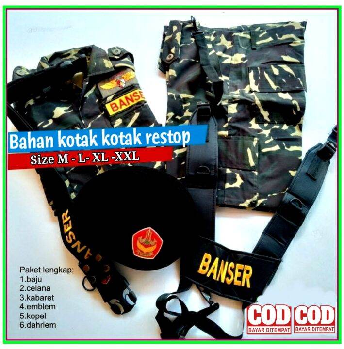 SERAGAM BANSER LENGKAP DORENG NASIONAL RESTOP | Lazada Indonesia