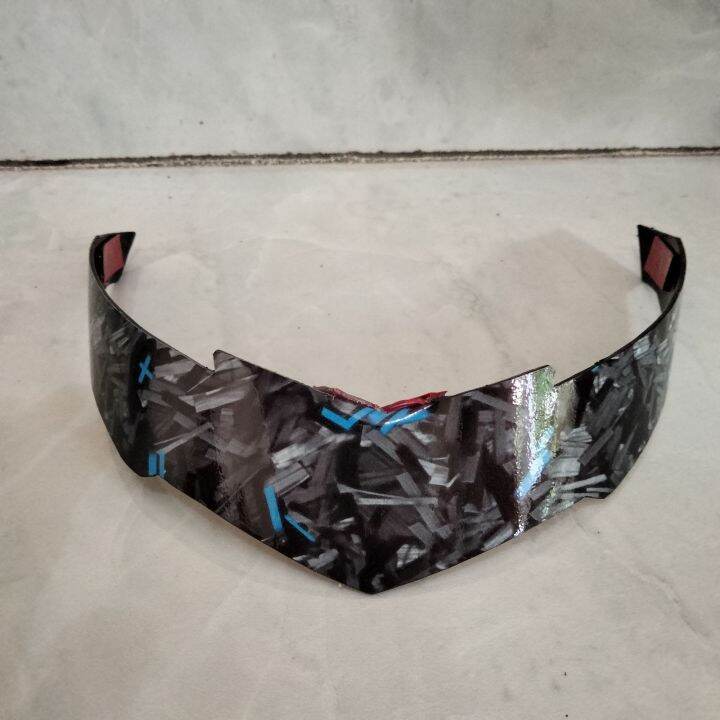 spoiler helm gm race pro motif carbone forget biru | Lazada Indonesia