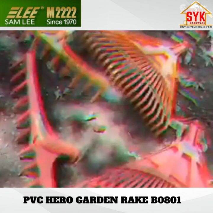 SYK Samlee B0801 Pvc Hero Garden Rake 20T Gardening Tools Kepala Pencakar Rumput Sapu Daun ...