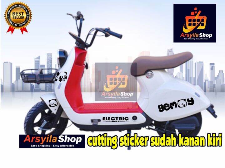 CUTTING STICKER SEPEDA LISTRIK Universal GEMOY VIRAL | Lazada Indonesia