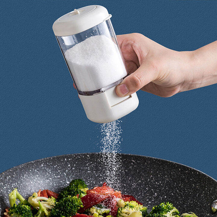 Push Type Salt Dispenser Salt Tank Sugar Bottle Spice Pepper Salt ...