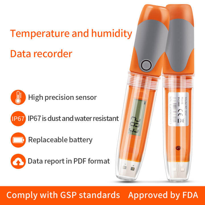 USB Temperature Humidity Data Logger with 32000 Points Reusable Recorder | Lazada PH