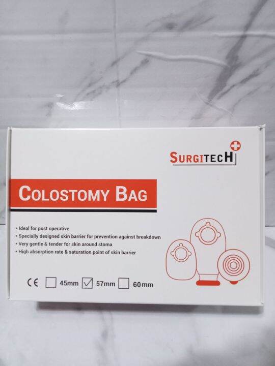 57mm Disposable Colostomy Bag 10Sets (Surgitech) | Lazada PH