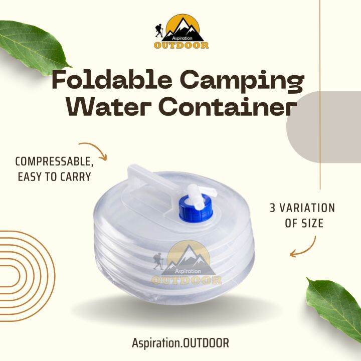 Ready Stock Compressible Water Container Foldable Camping Water Bottle ...