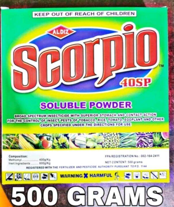 SCORPIO 40SP METHOMYL. INSECTICIDE (500 GRAMS) by ALDIZ | Lazada PH