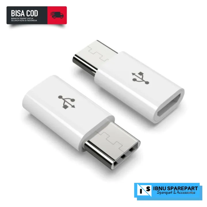 0Konektor Sambungan Micro USB To Type C / Tipe C | Lazada Indonesia