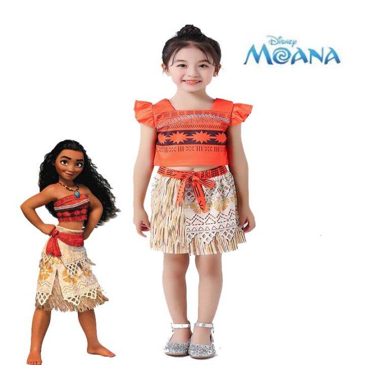 Children's Moana Moana Cosplay Clothes Halloween Disney Moana Cos ...