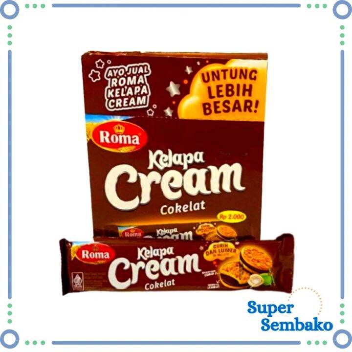 SNACK BISKUIT ROMA KELAPA CREAM COKELAT BOX ISI 12 BUNGKUS | Lazada ...