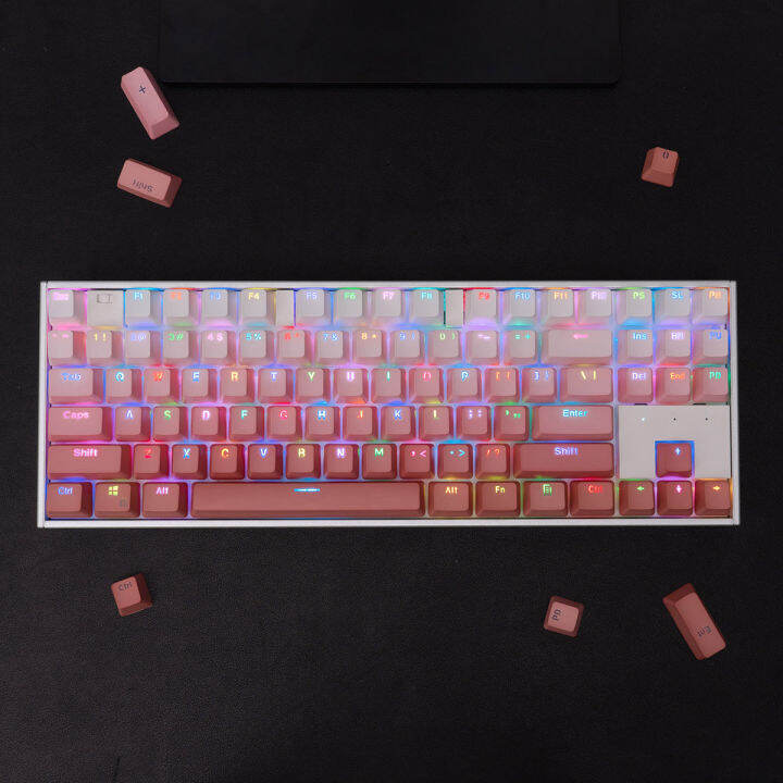 GMK Gradient Red Keycap 120 Keys Shine Through Keycap PBT Double Shot ...