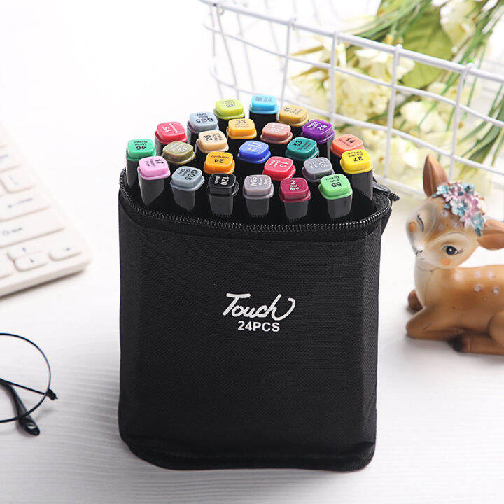 24/60/80 Colors Dual Tip Brush Pens & Soft Flexible Art Marker Pens ...