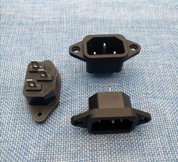 1pc C14 socket. 250v 10a, PBT/NYLON +30%GF termenal brass | Lazada PH