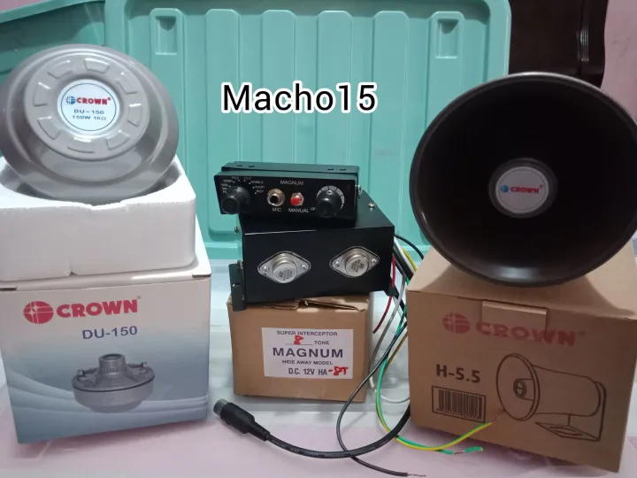 WANG WANG 8 Tones MAGNUM Siren - CROWN DU150w / Crown H5.5 Trompa with Carol MDM- 360 CB ...