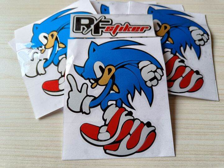 Stiker sticker Sonic cutting 10x12cm stiker kartun sonic | Lazada Indonesia