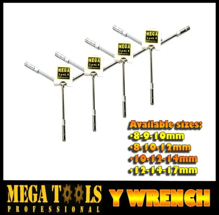 Y-WRENCH ALL STEEL HEAVY DUTY MEGA TOOLS 8MM, 9MM, 10MM, 12MM, 14MM ...