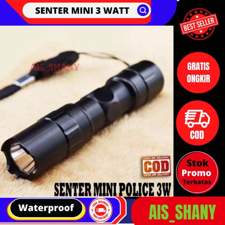 Senter SWAT Mini Polici 3 Watt Mini Senter Waterproof | Lazada Indonesia