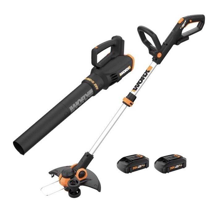 WORX WG928 GT 3.0 Grass Turbine 2 20V Batt/Charger Included String ...