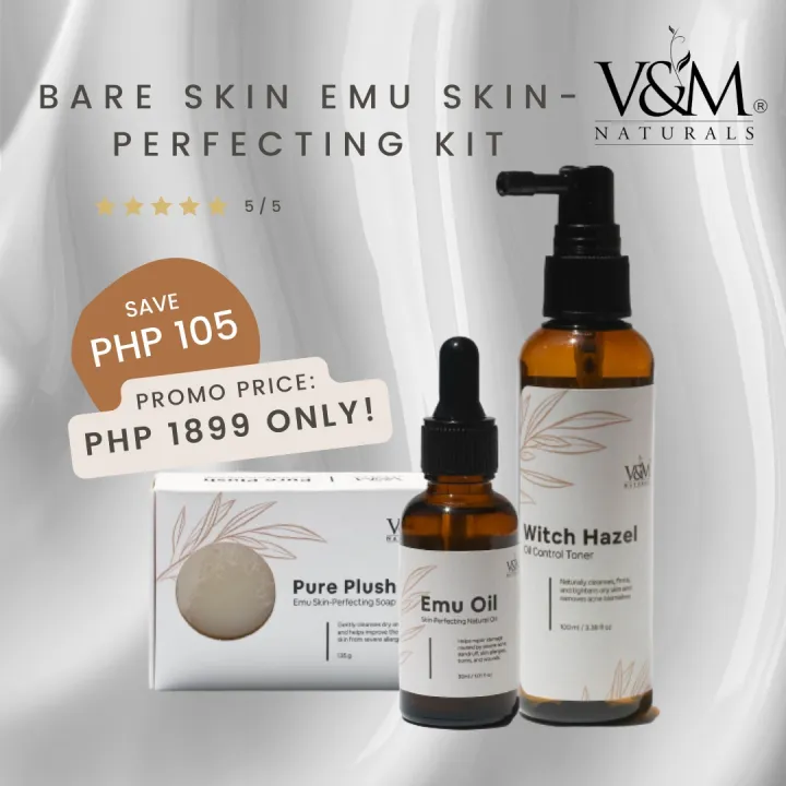 Bare Skin (Emu Skin Perfecting Kit) Pure Plush, Witch Hazel & Emu Oil ...