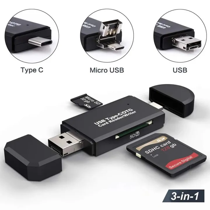 SD Card Reader USB 3.0 Card Reader USB Adapter Type C Micro TF/SD ...