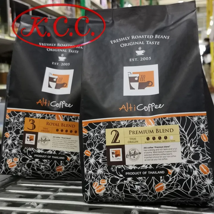 KCC กาแฟสด Alti Coffee แบบเม็ด / เมล็ดกาแฟ ขนาด 500 g. Royal Blend ...