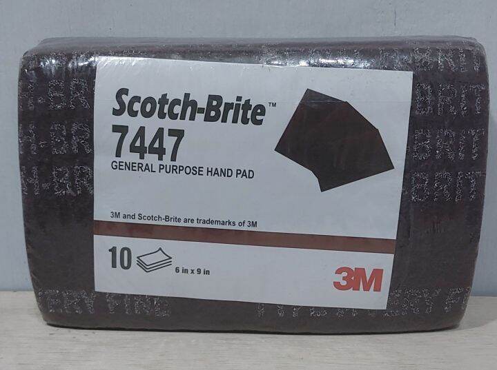 3M Scotch Brite 7447 Amplas Merah Maroon General Purpose Hand Pad -1pc ...