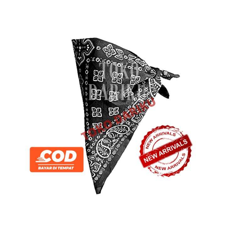 Slayer hitam motif batik bandana kain batik segi empat | Lazada Indonesia